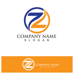 Letter z number 2 logo icon design template Vector Image
