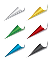 Paper page fold turn and flip corners realistic Vector Image