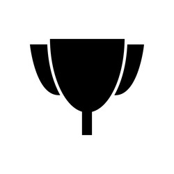 Medal fill icon symbol black glyph icon Royalty Free Vector