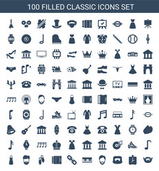 Classic icons Royalty Free Vector Image - VectorStock