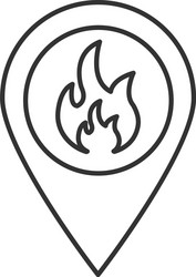 Fire location icon Royalty Free Vector Image - VectorStock