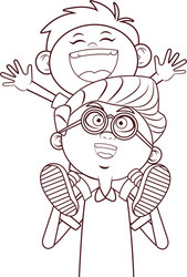 Grandfather Grandson Outline Vector Images (over 170)