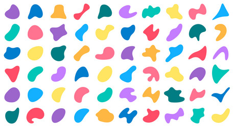 Blob mask shapes unique abstract liquid forms Vector Image