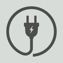 Electrical plug logo template charging point Vector Image