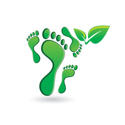 Carbon footprint label Royalty Free Vector Image