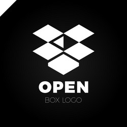 Open box logo simple color icon Royalty Free Vector Image