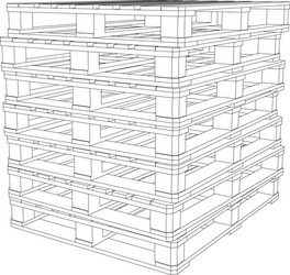 Pallet sketch Royalty Free Vector Image - VectorStock