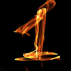 Digit in fire Royalty Free Vector Image - VectorStock