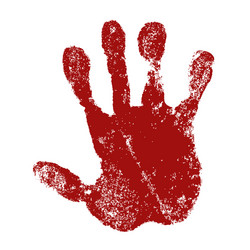 Man left hand print isolated on white Royalty Free Vector