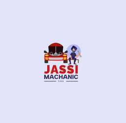 Jassi pharmacy mascot logo Royalty Free Vector Image