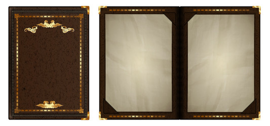 A notepad with gold border Royalty Free Vector Image