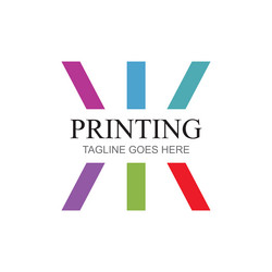 Digital printing logo design template Royalty Free Vector