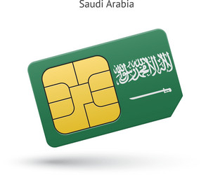 Credit card with saudi arabia flag background Vector Image