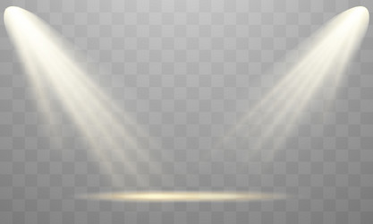 Spotlight isolated on transparent background Vector Image