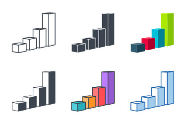 Bar graph icon symbol template for graphic Vector Image