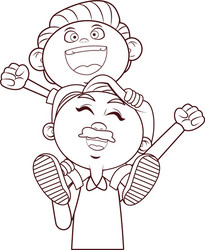 Grandfather Grandson Outline Vector Images (over 170)