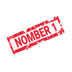 Number one stamp sign seal Royalty Free Vector Image