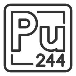 Plutonium-244 1 Royalty Free Vector Image - VectorStock