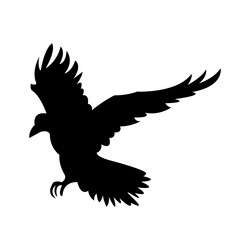 Raven silhouette Royalty Free Vector Image - VectorStock