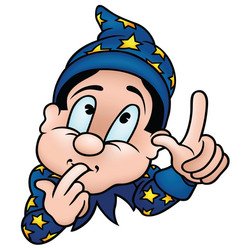 Blue wizard Royalty Free Vector Image - VectorStock