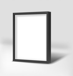 Black modern photo frame on transparent Royalty Free Vector