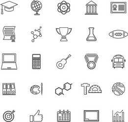 Procrastination line icons signs set Royalty Free Vector