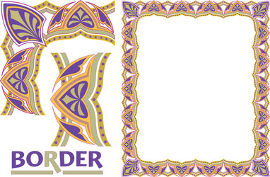 Floral Arabesque Border Royalty Free Vector Image