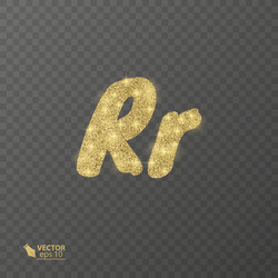 3d letter r alphabet beautiful elegant golden font