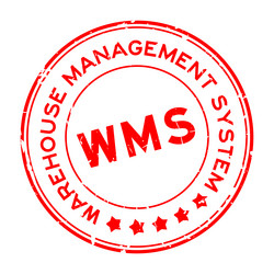 Black color in word wms abbreviation of warehouse Vector Image