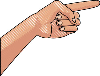 Human hand gesture of pointing somewhere Vector Image