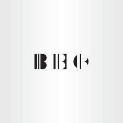 B logo letter icon black symbol Royalty Free Vector Image