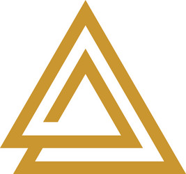 Triangle line logo template Royalty Free Vector Image