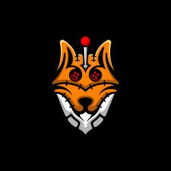 Fox orange mascot logo design Royalty Free Vector Image