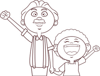 Grandfather Grandson Outline Vector Images (over 170)