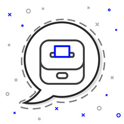 Pink line vote box or ballot box with envelope Vector Image