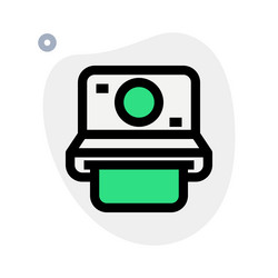 Polaroid camera with self-developing film Vector Image
