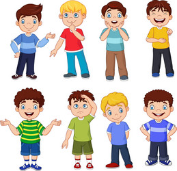 Cartoon of kids at different Royalty Free Vector Image