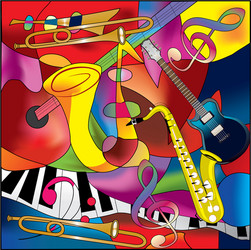 Colorful music Royalty Free Vector Image - VectorStock