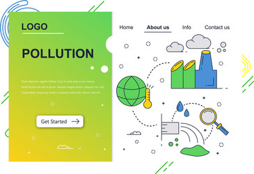 Air quality standards brochure template Royalty Free Vector