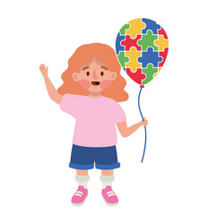 Autism girl character Royalty Free Vector Image