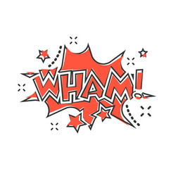 Cartoon wham comic sound effects icon Royalty Free Vector