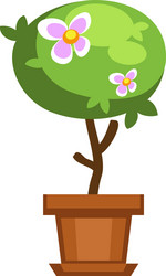 Modern hut on branches of tree poster Royalty Free Vector