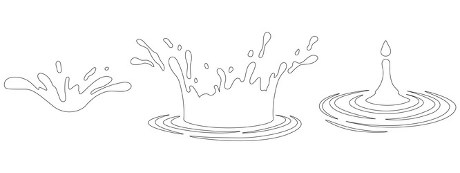 Water and juice splash liquide a drop shape Vector Image