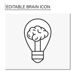 Brain line icon Royalty Free Vector Image - VectorStock