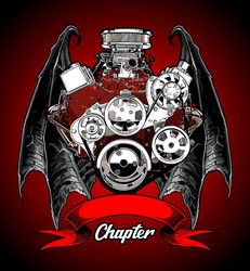 Car engine racing template Royalty Free Vector Image