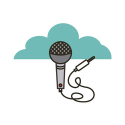 Retro microphone icons Royalty Free Vector Image