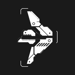 Cyberpunk arrow futuristic tech interface element Vector Image