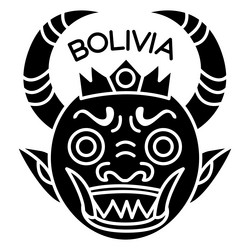 Diablada bolivia mask cut out Royalty Free Vector Image