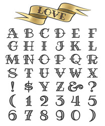 Old School Number Fonts