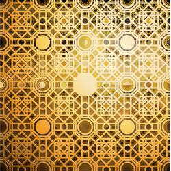 Islamic gold pattern with overlapping geometric Vector Image